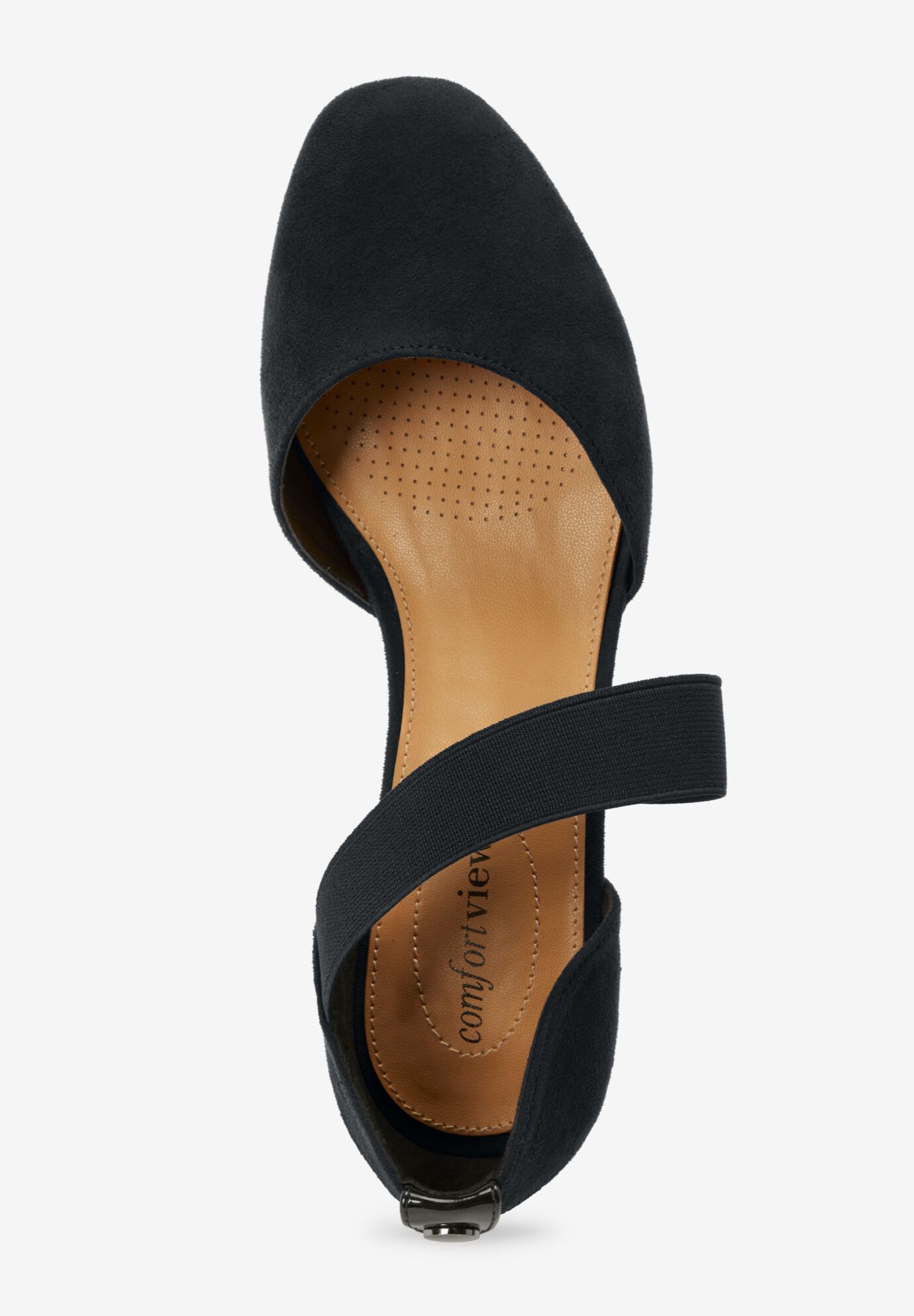 Timeless Camilla Heels with Asymmetrical Strap, Black | Catherines