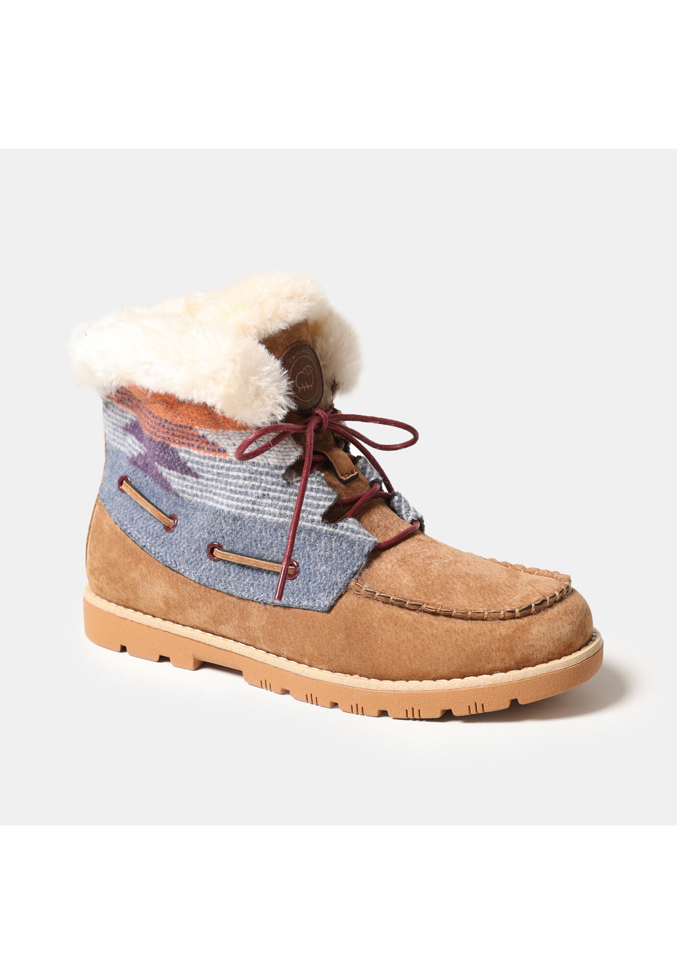 Autumn Bootie - Rich Suede Fall Ankle Boot, Chestnut Multi | Catherines