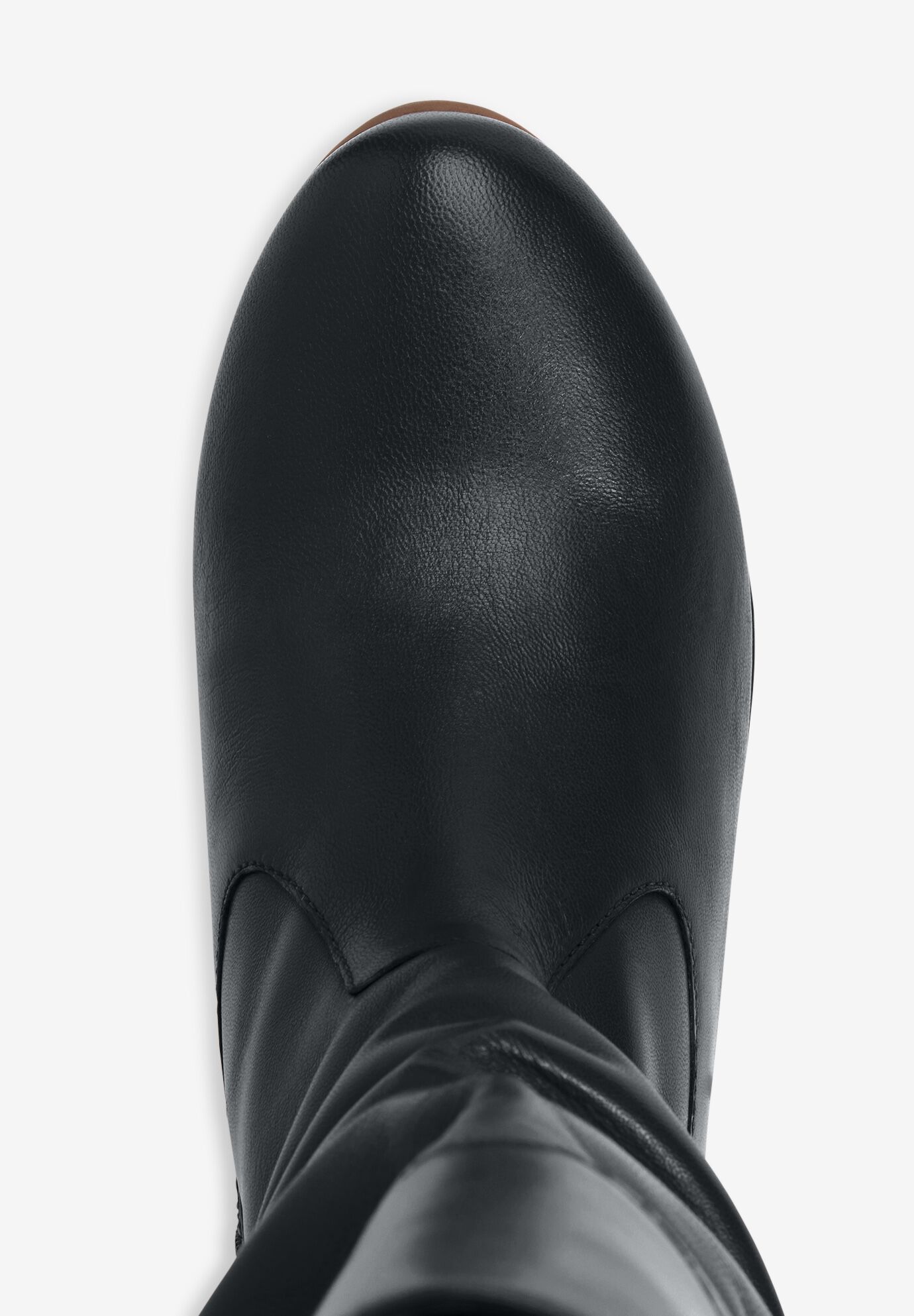 Monica Leather Wide Calf Tall Boot, Black | Catherines