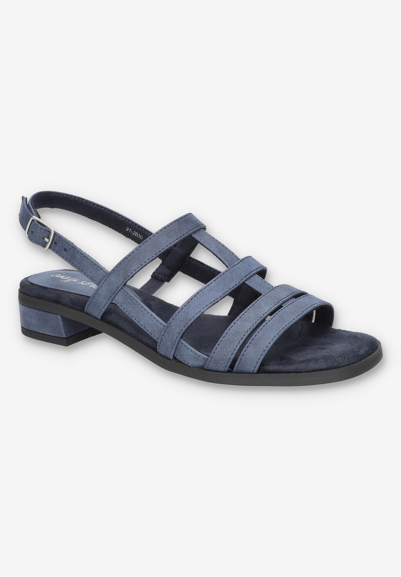 Chic Merlin Sandal for All-Day Comfort, Navy | Catherines