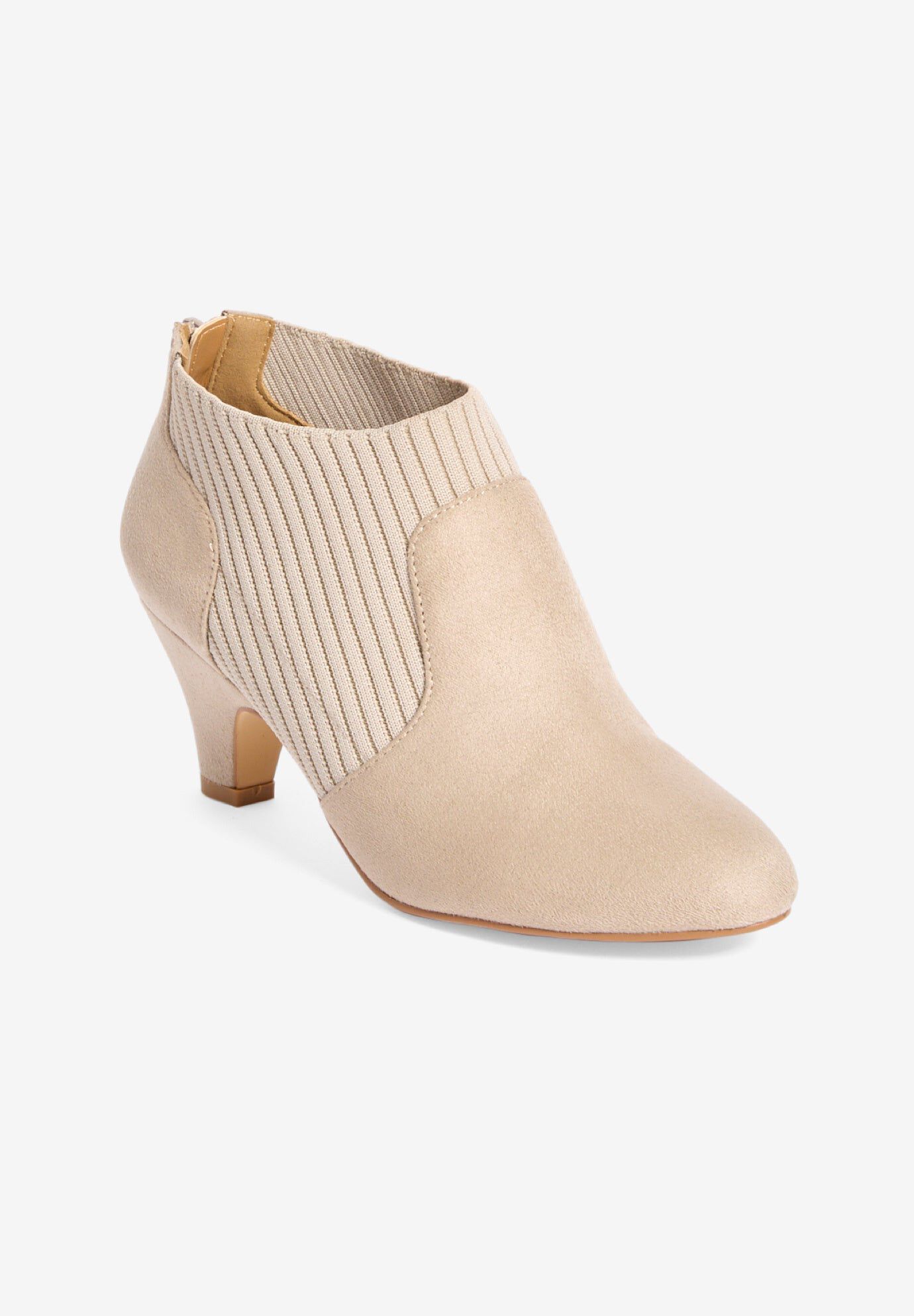 Classic Suede Bevan Shootie | Women's Ankle Boot, Oyster Pearl | Catherines