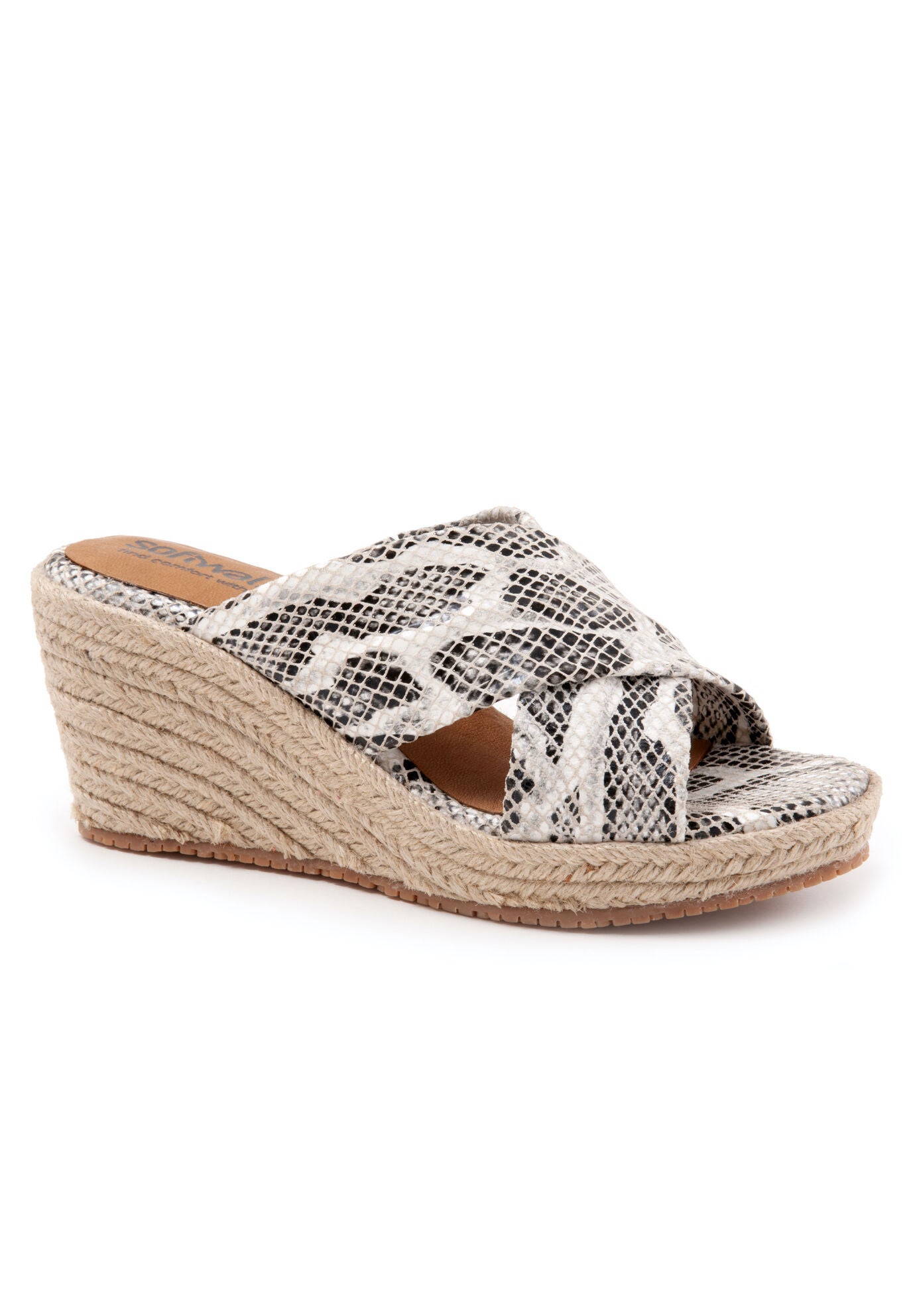 Wedge Heel Sandals - Halsey Leather Weave, 4431821 | Catherines