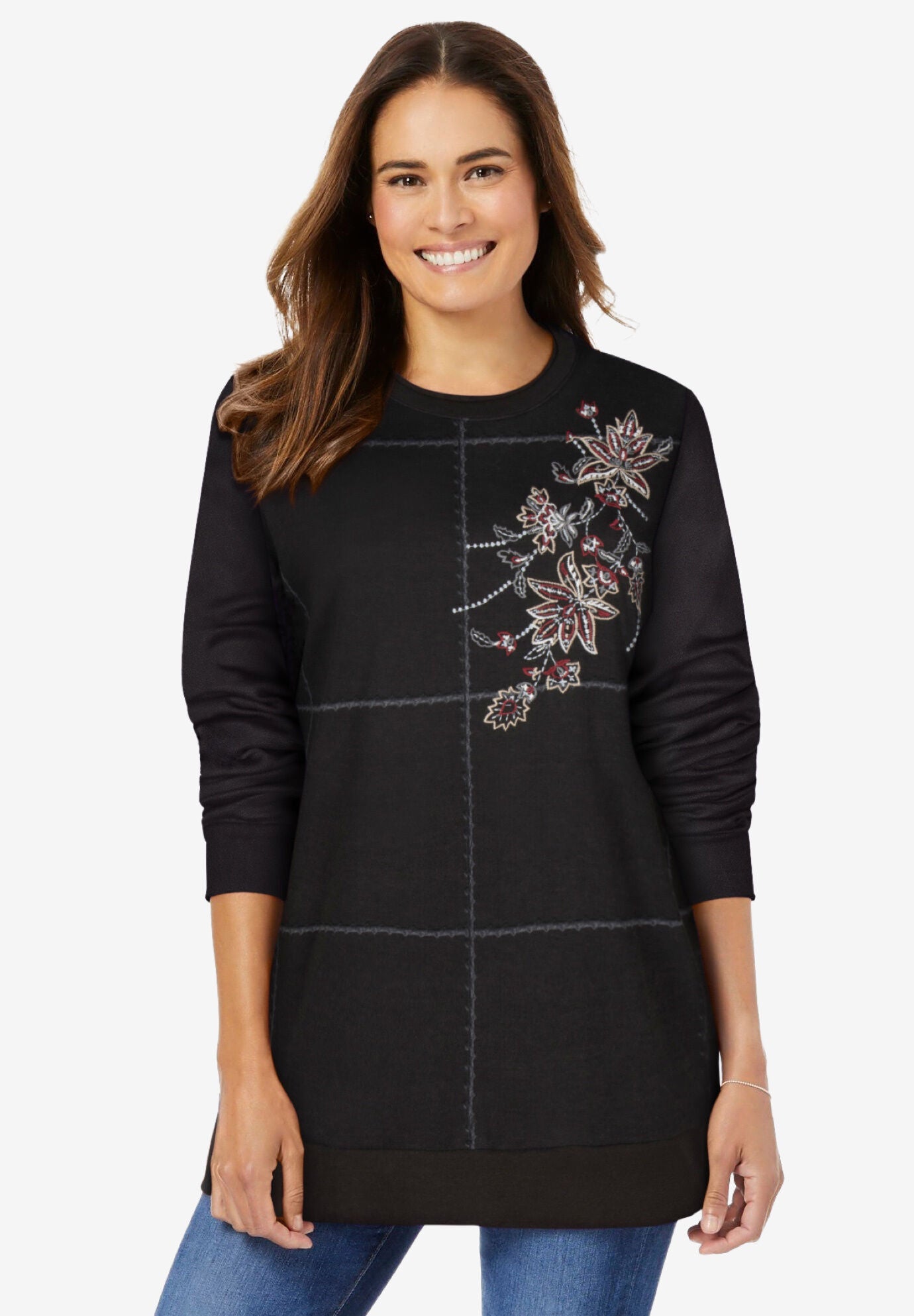 Patchwork Embroidered Top | Catherines