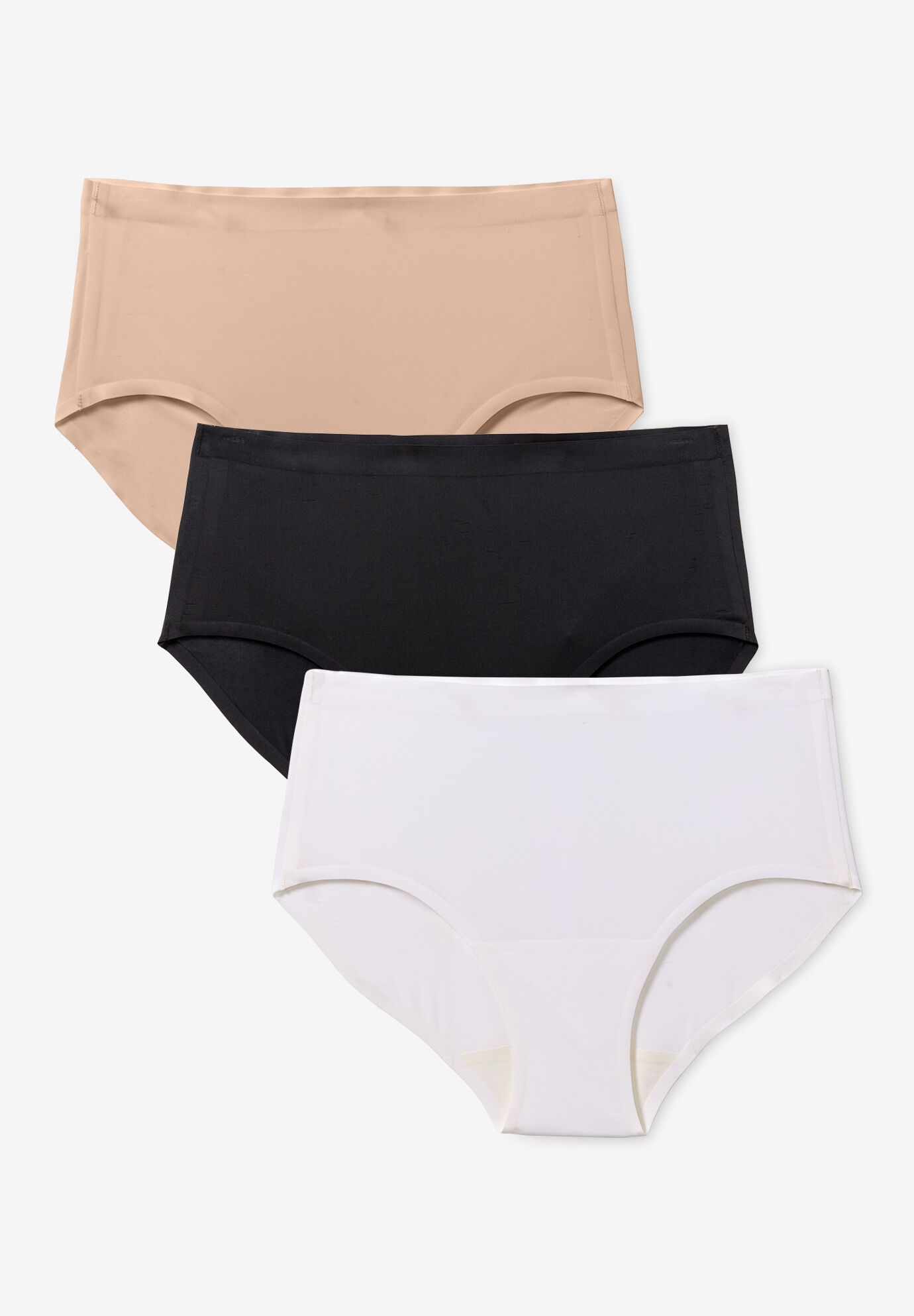 Seamless 3-Pack Bonded Panty for Smooth Look, Neutral Pack | Catherines