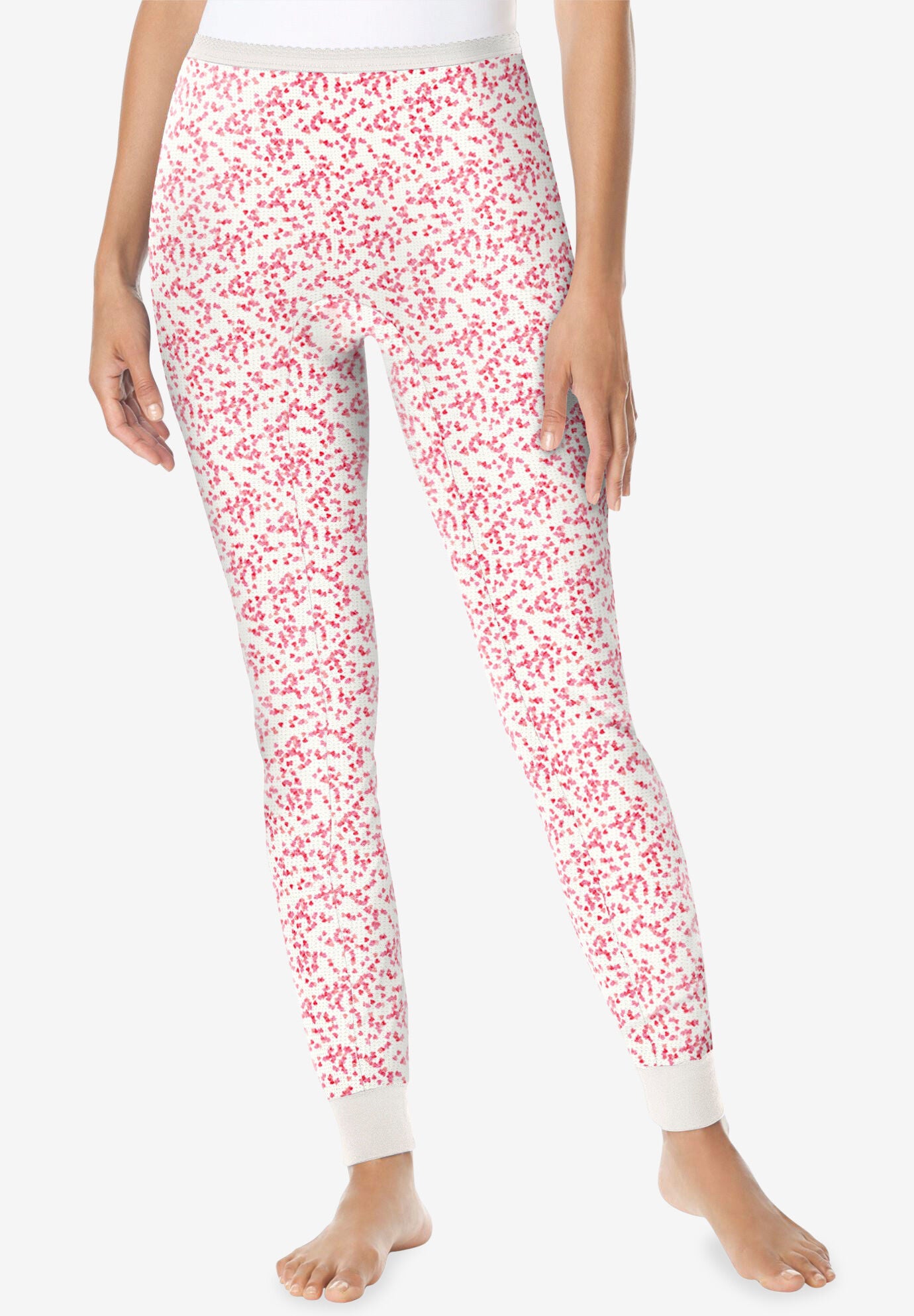 Cozy Waffle Knit Thermal Pant with Ribbed Cuffs, Pastel Blue Animal ...