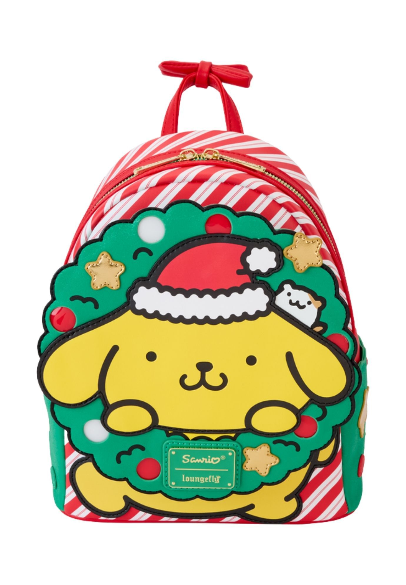Loungefly x Sanrio Pompompurin Santa Hat Light Up Mini Backpack ...
