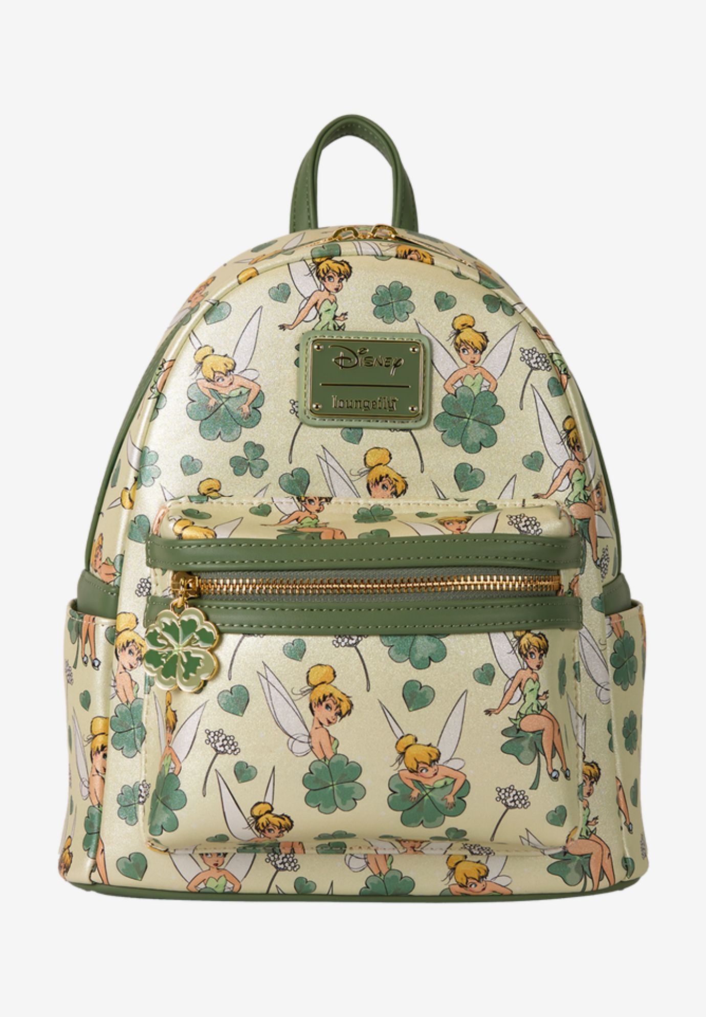 Loungefly x Disney Peter Pan Tinker Bell Clover All-Over Print Mini ...