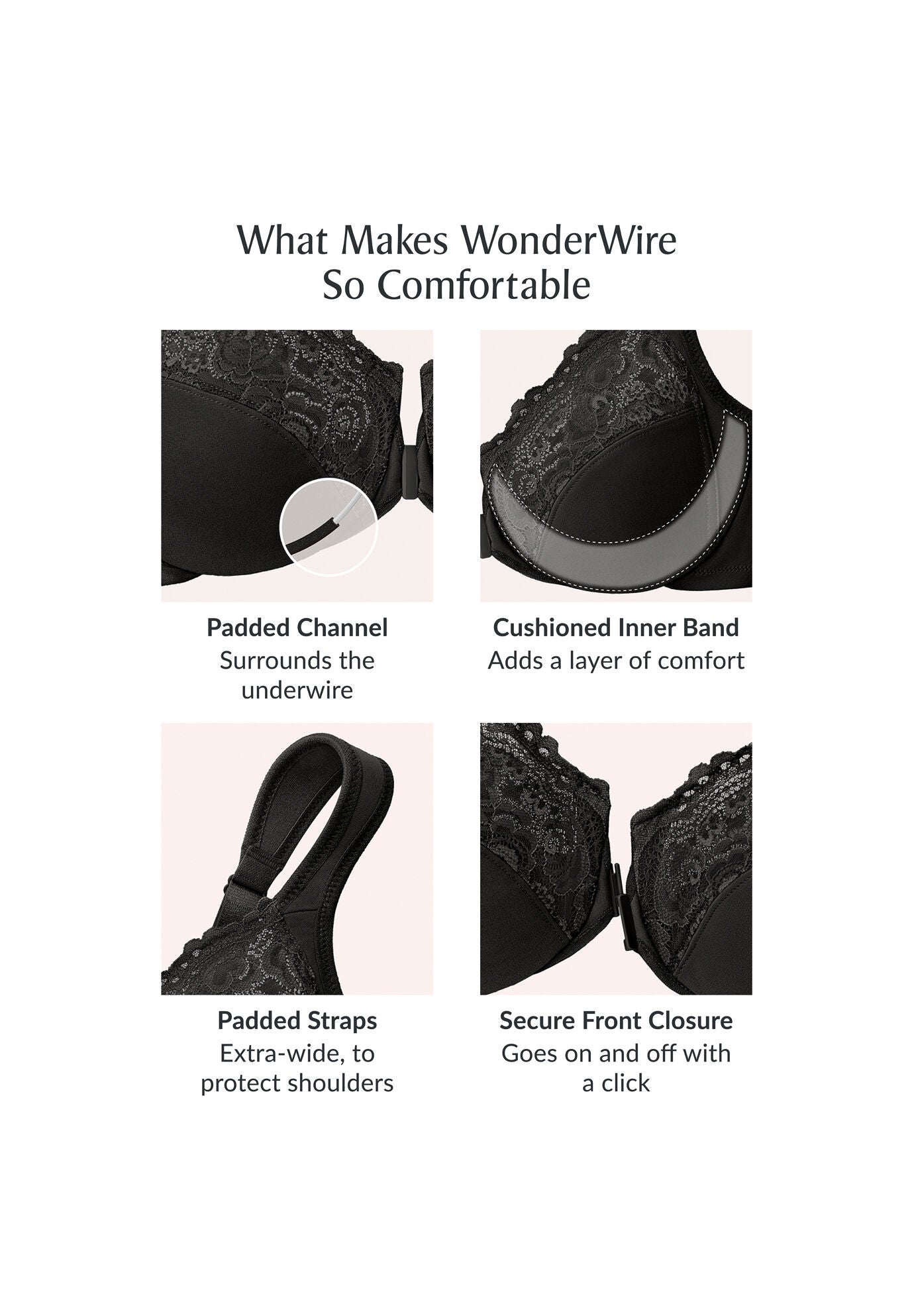 Wonderwire® Front-Close Underwire Bra 1245 | Catherines