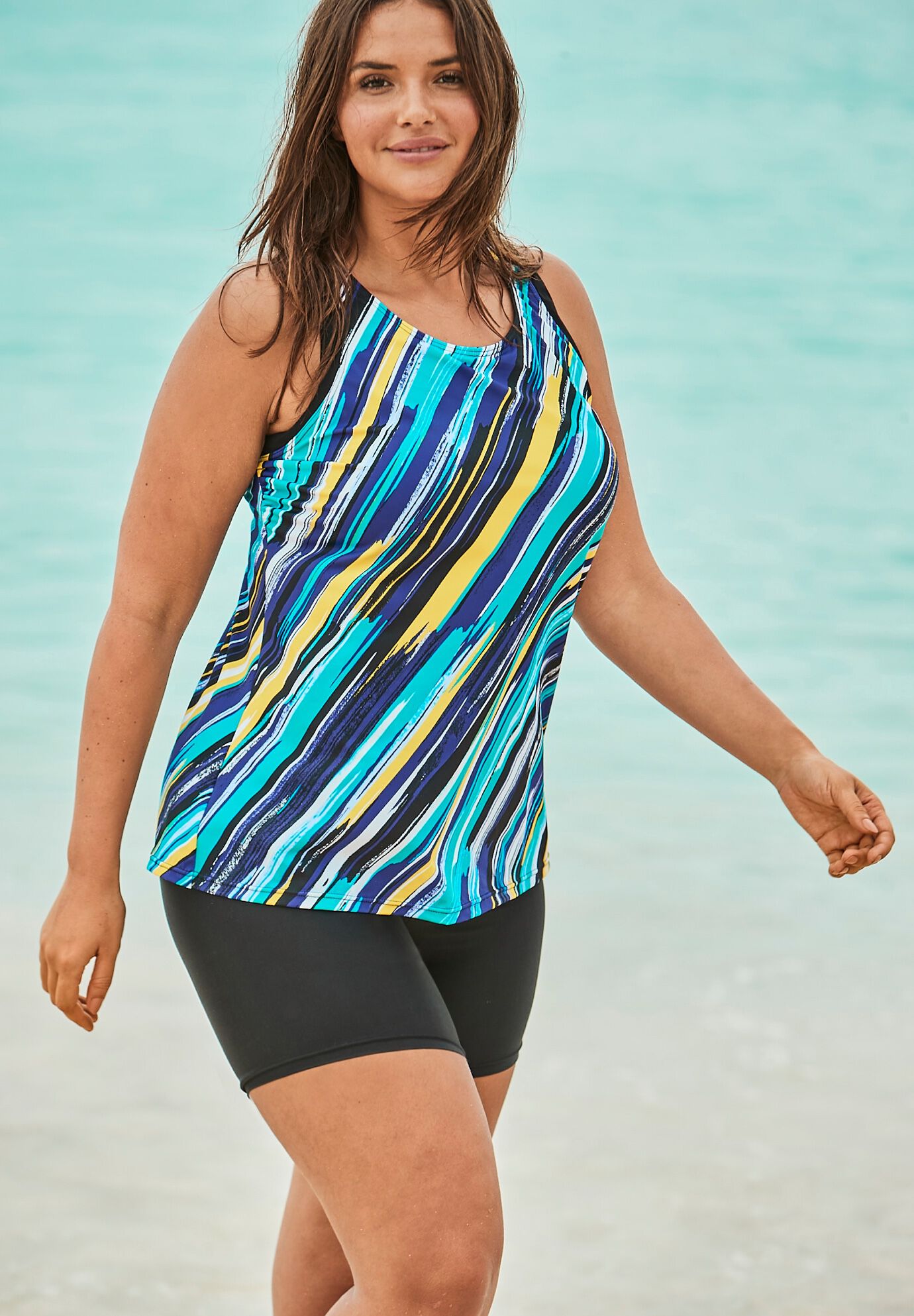 Flattering Plus Size Women's Swim Tops | Catherines
