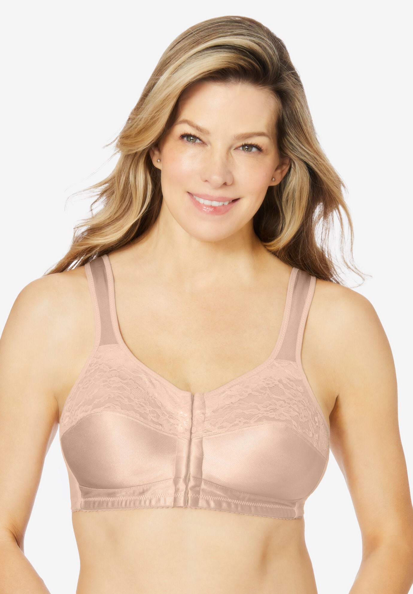 Easy Enhancer® Wireless Front Close Bra Nude Catherines