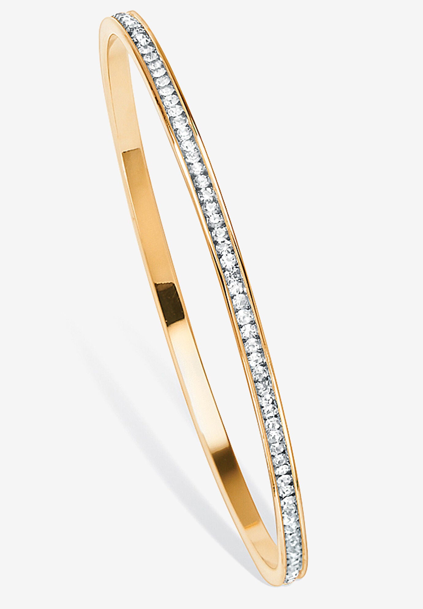 Gold Tone Birthstone Eternity Bangle 7.5", November | Catherines