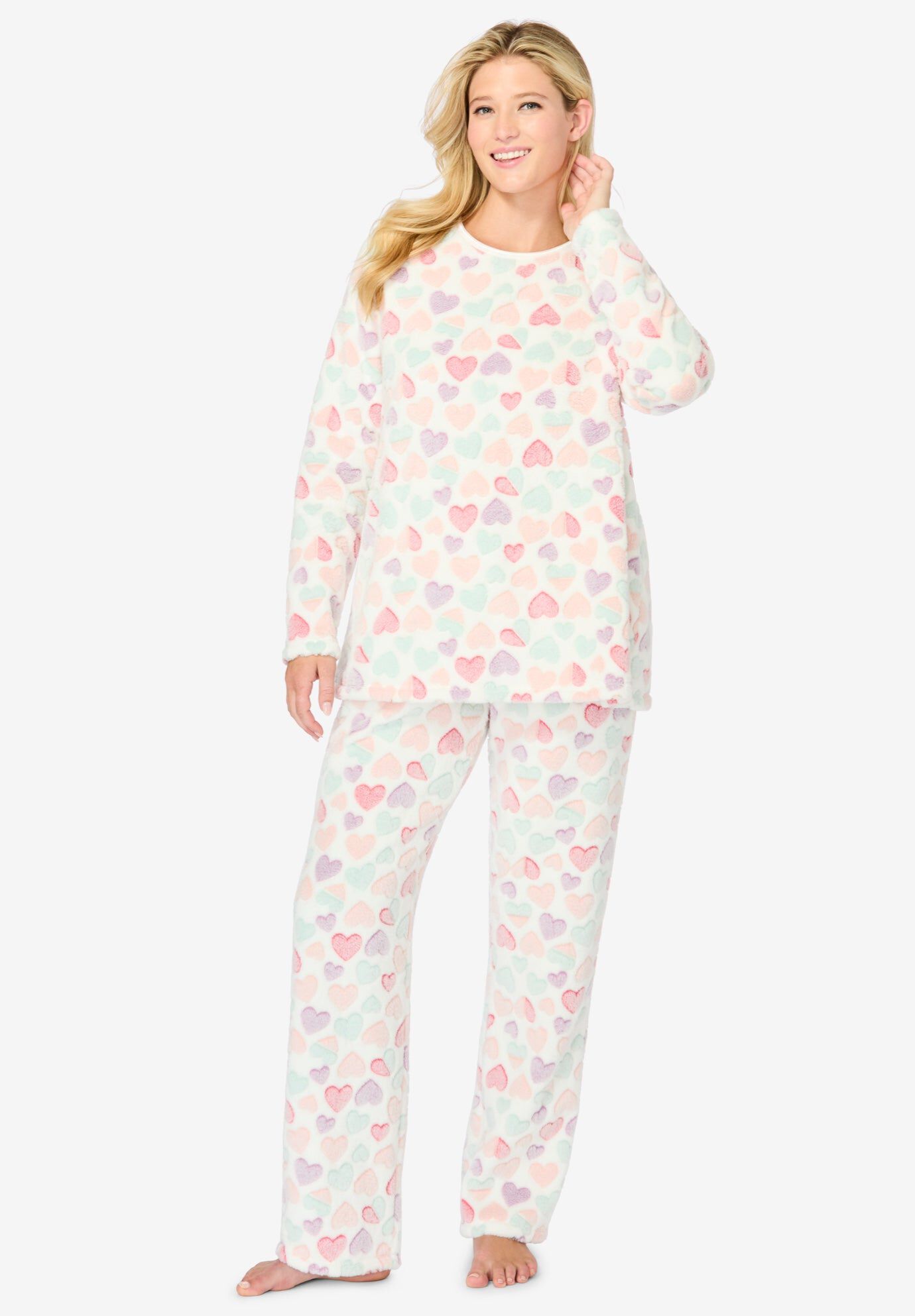 Avenue Body 2-Piece Fluffy PJ Set | Catherines