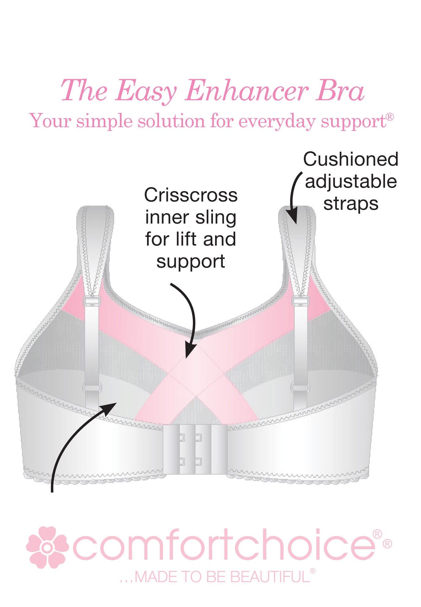 Wireless Lace Bra - Easy Enhancer Style, White | Catherines