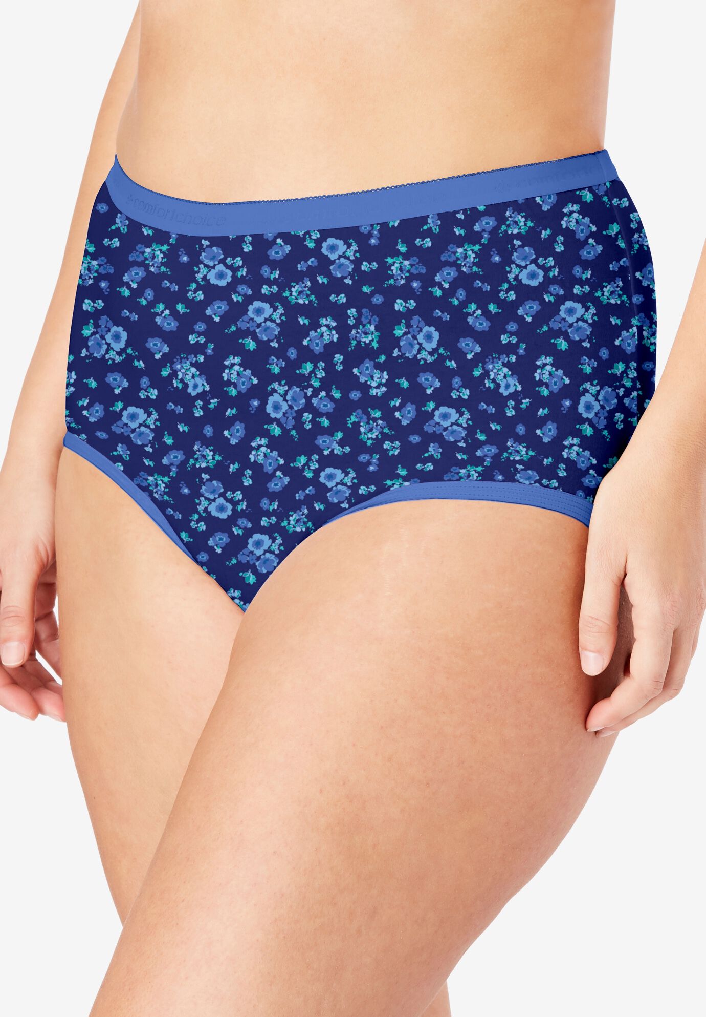Cotton Brief 10 Pack Full Coverage Panties Evening Blue Dot Pack