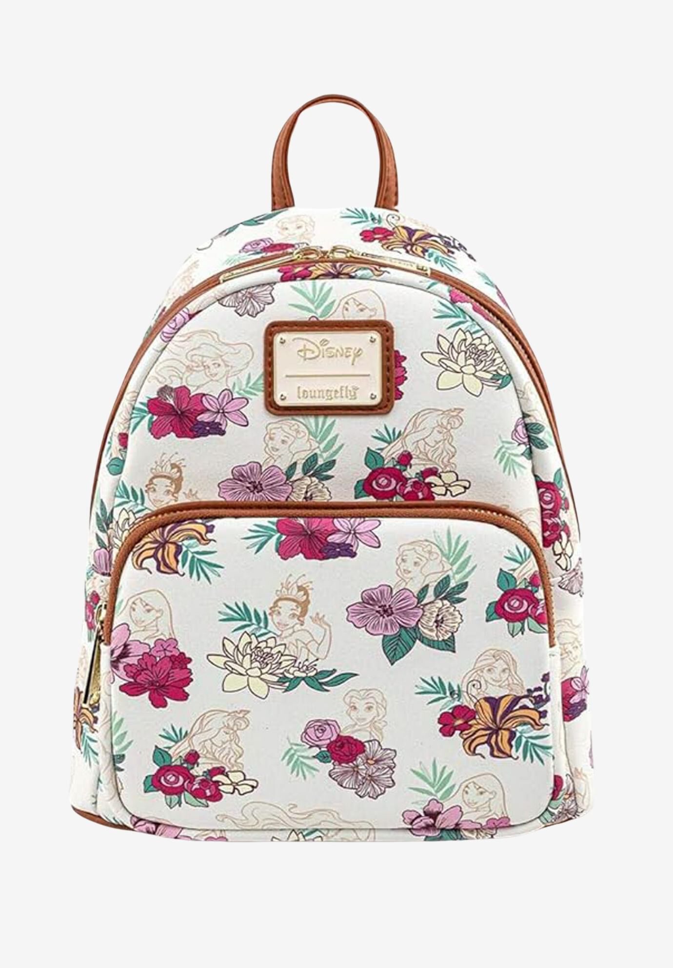 Loungefly x Disney Disney Princess Floral Mini Backpack All Over Print ...