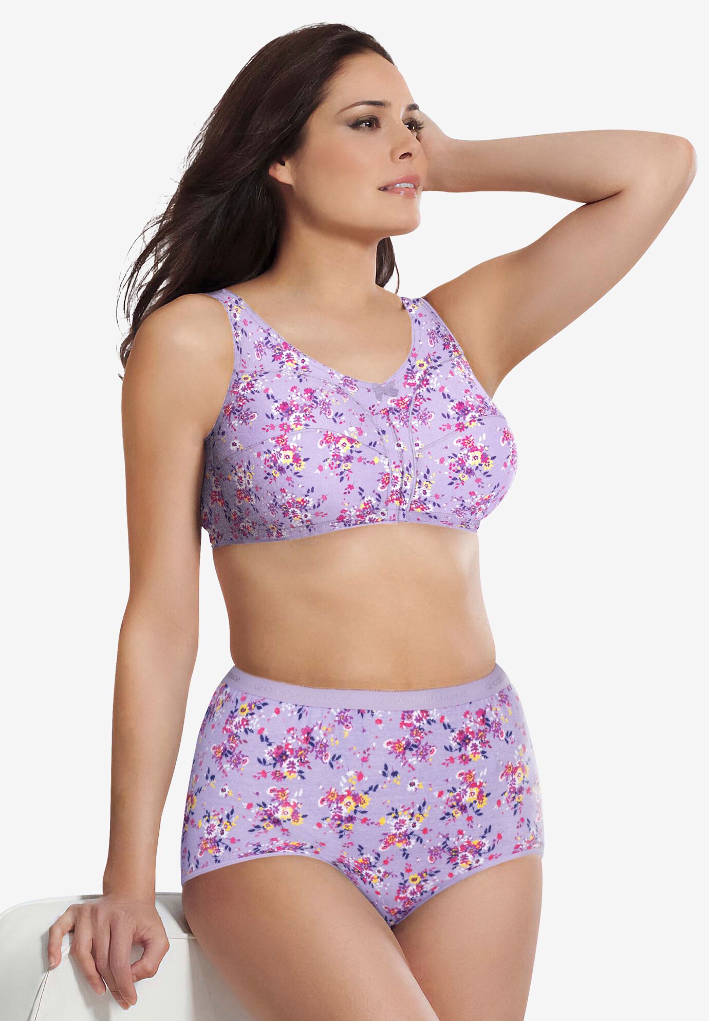 Cotton Brief 5 Pack Full Coverage Panties Ditsy Pack Catherines