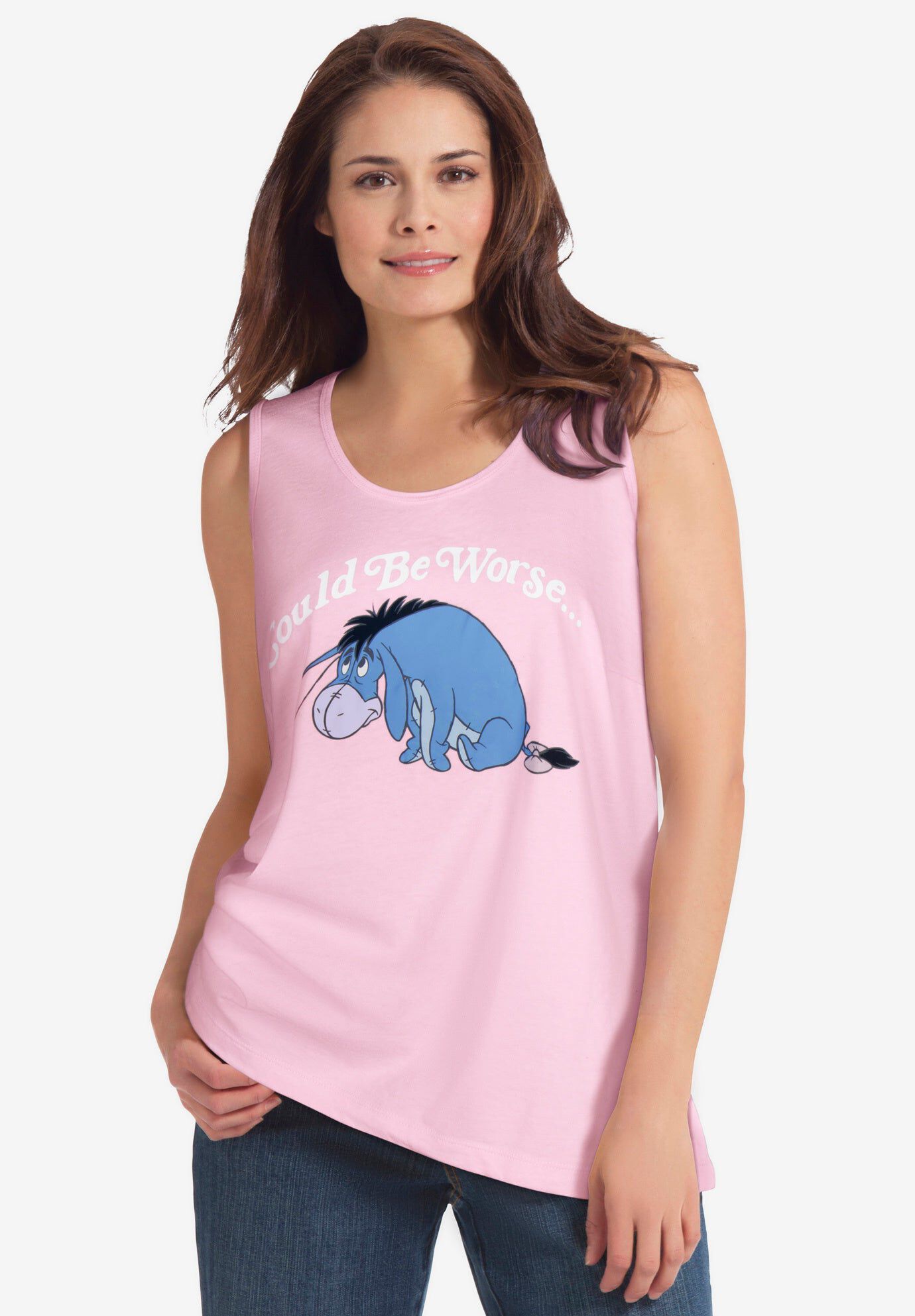Disney Sleeveless Tank - Eeyore Print, Pink Eeyore | Catherines
