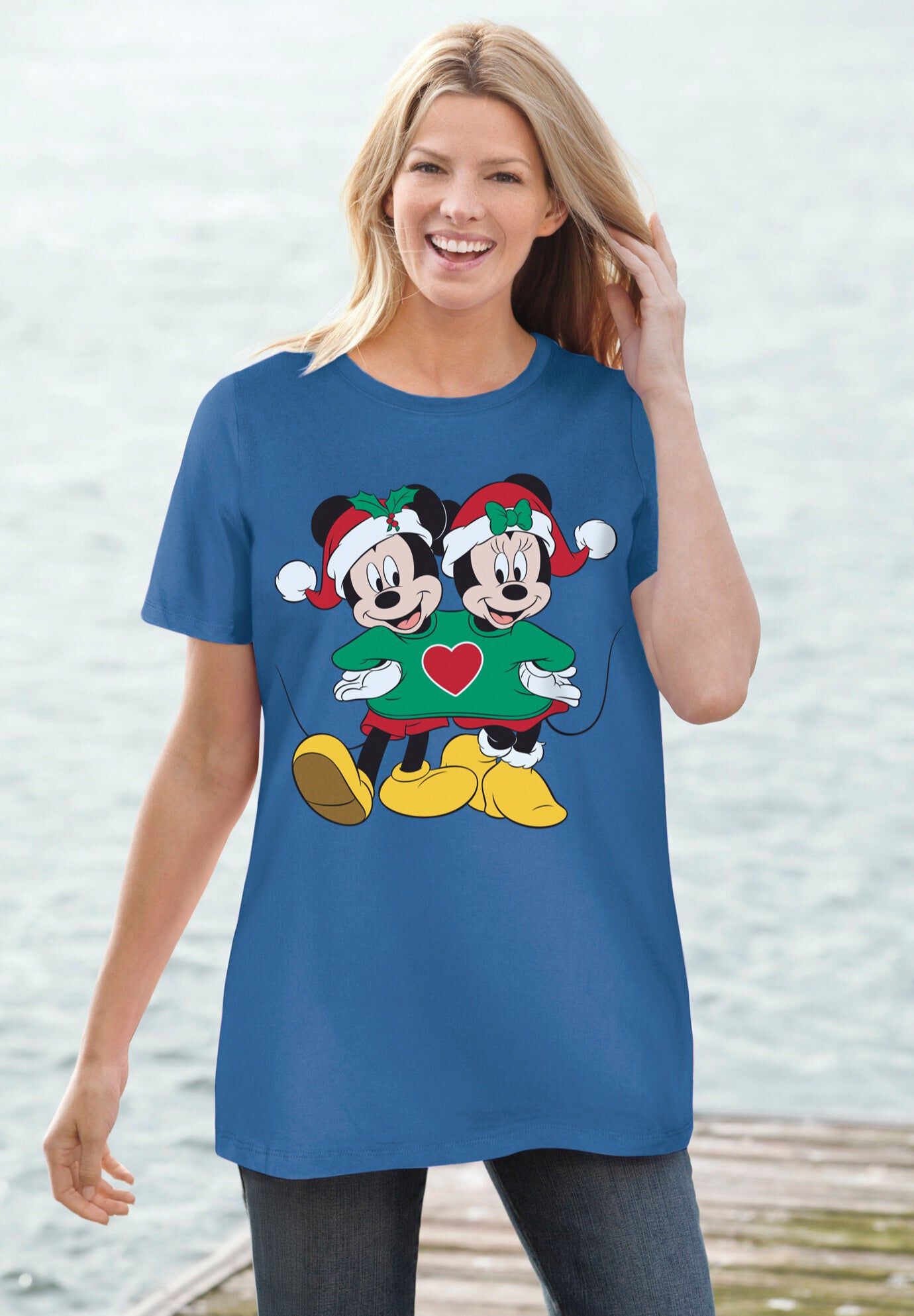 Disney Mickey Minnie Xmas Tee | Catherines