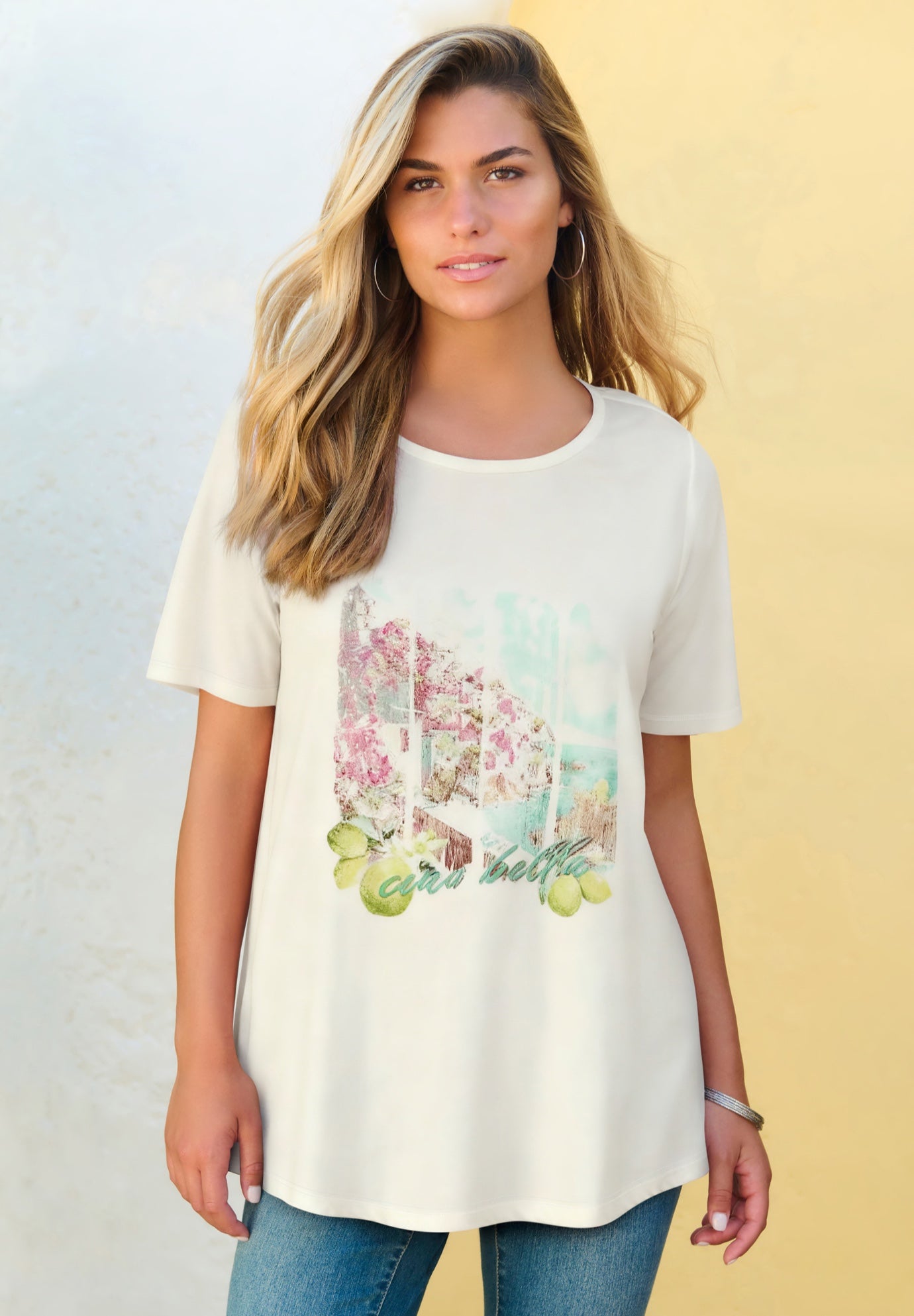 Plus Size Travel Graphic Tee | Catherines