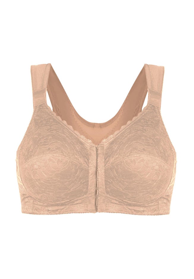 Front Close Wireless Posture Bra for Full Support, Nude | Catherines