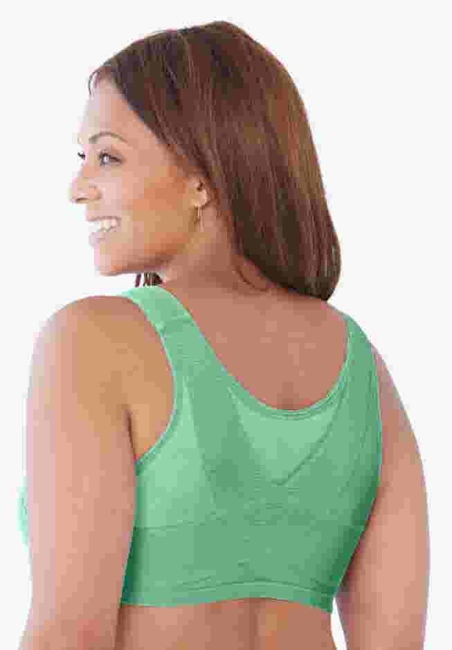Front Close Wireless Posture Bra for Full Support, Black | Catherines