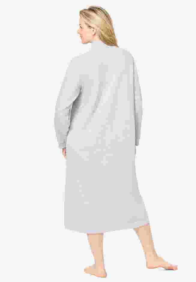 Only Necessities® Fleece Snap-Front Robe | Catherines