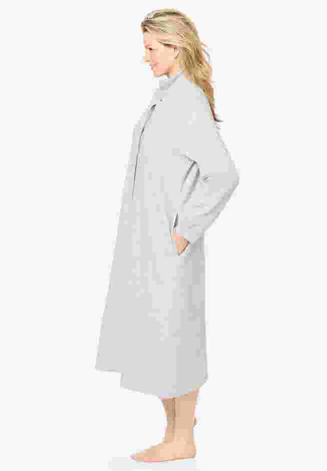 Only Necessities® Fleece Snap-Front Robe | Catherines