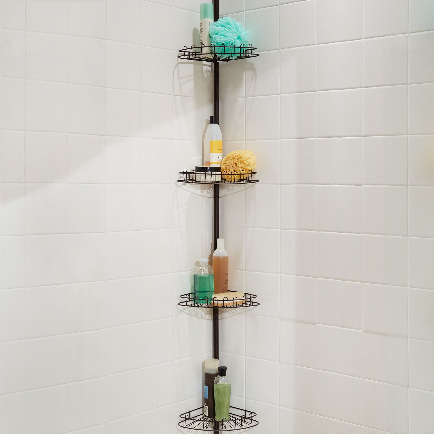 Corner shower shelf store