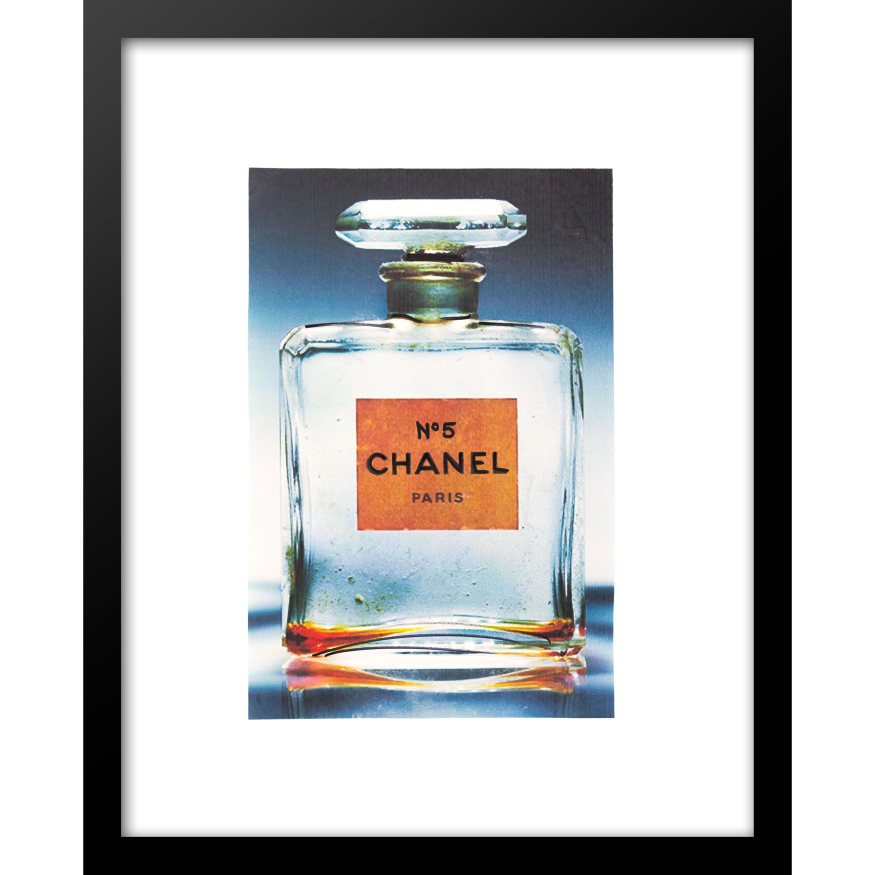 Classic Chanel Perfume Bottle Framed Print 14"x18", Clear | Catherines