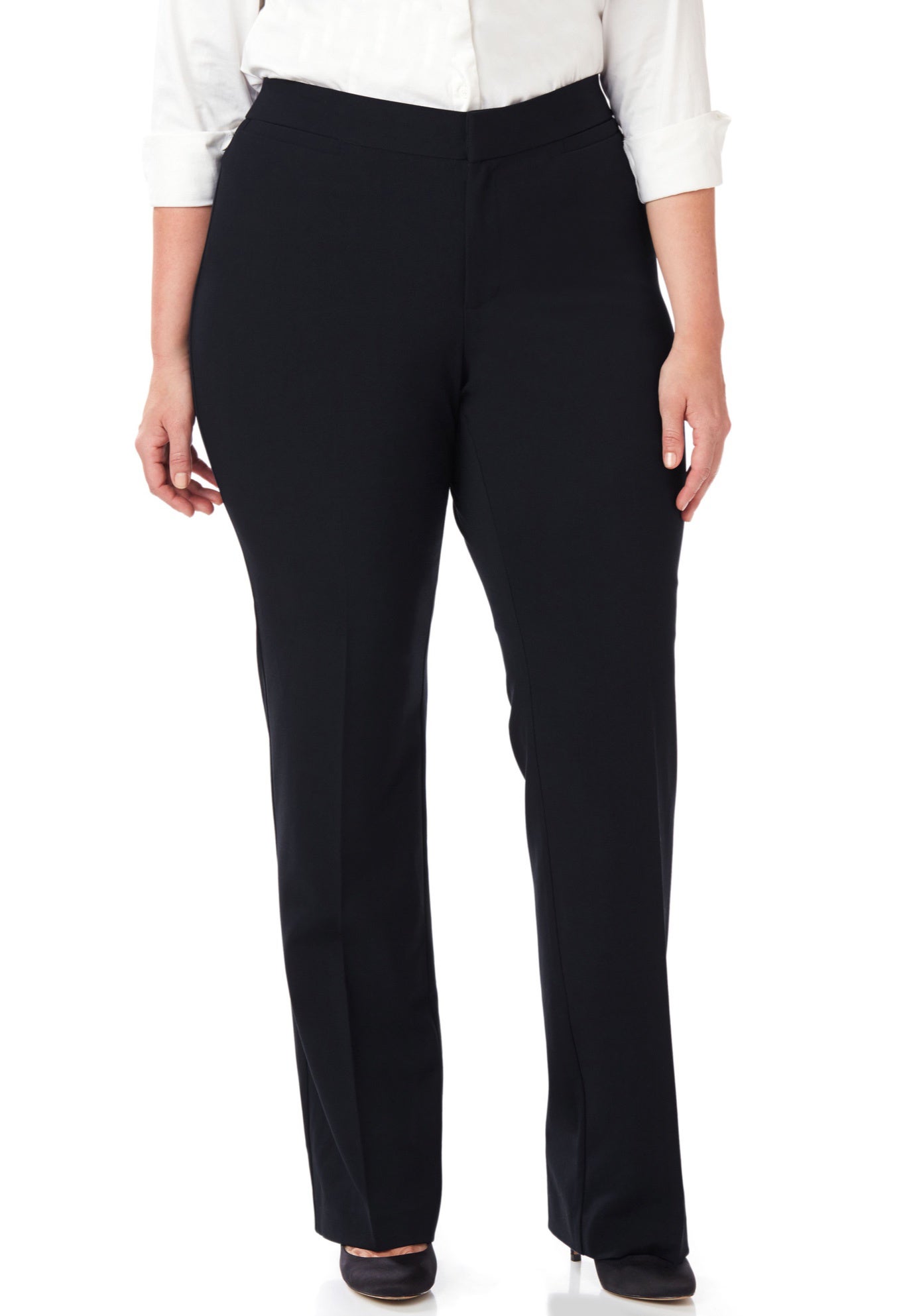 Curvy Right Fit® Pant - Slimming Style, Black | Catherines
