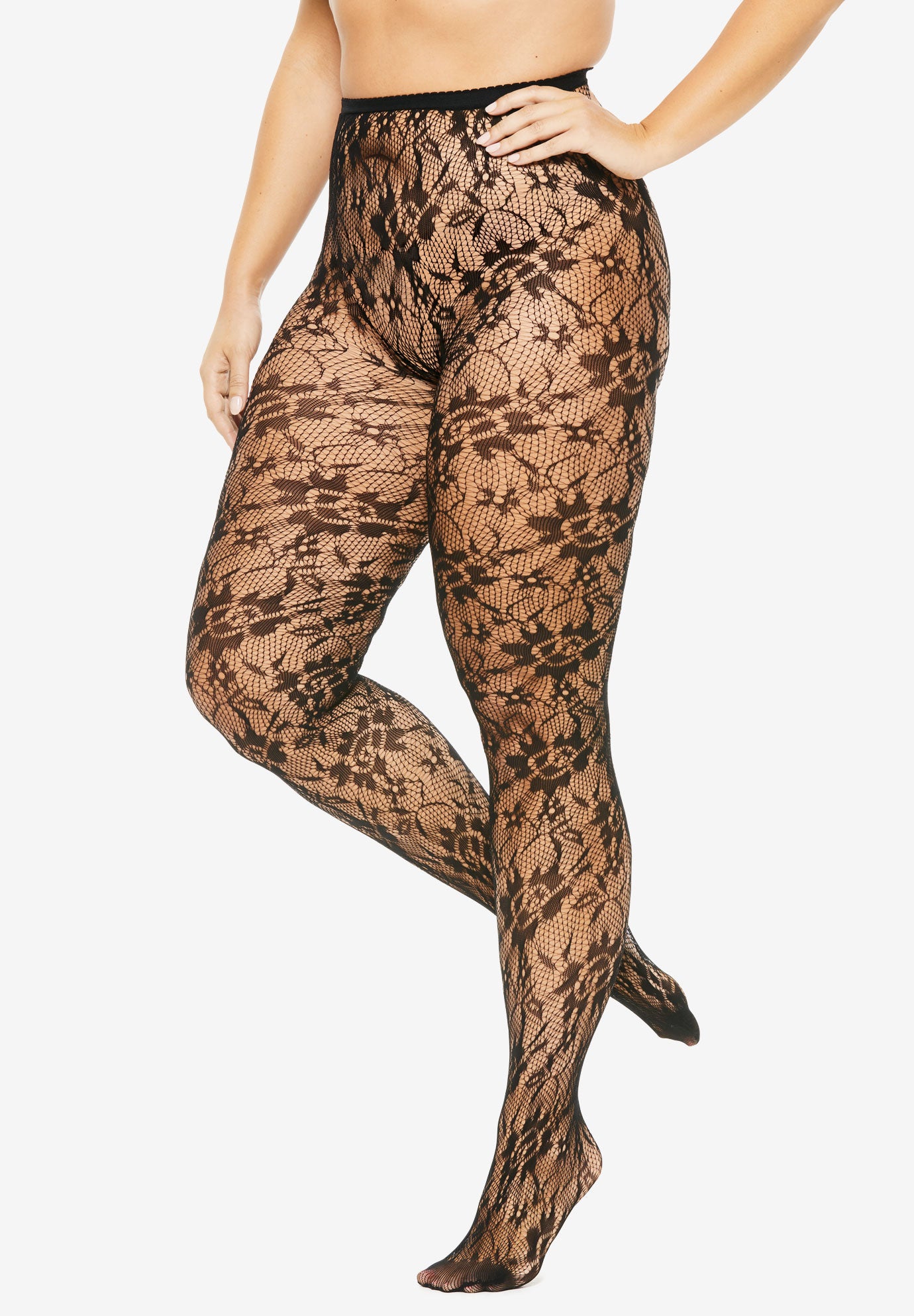 2 Pack Lace Tights Catherines