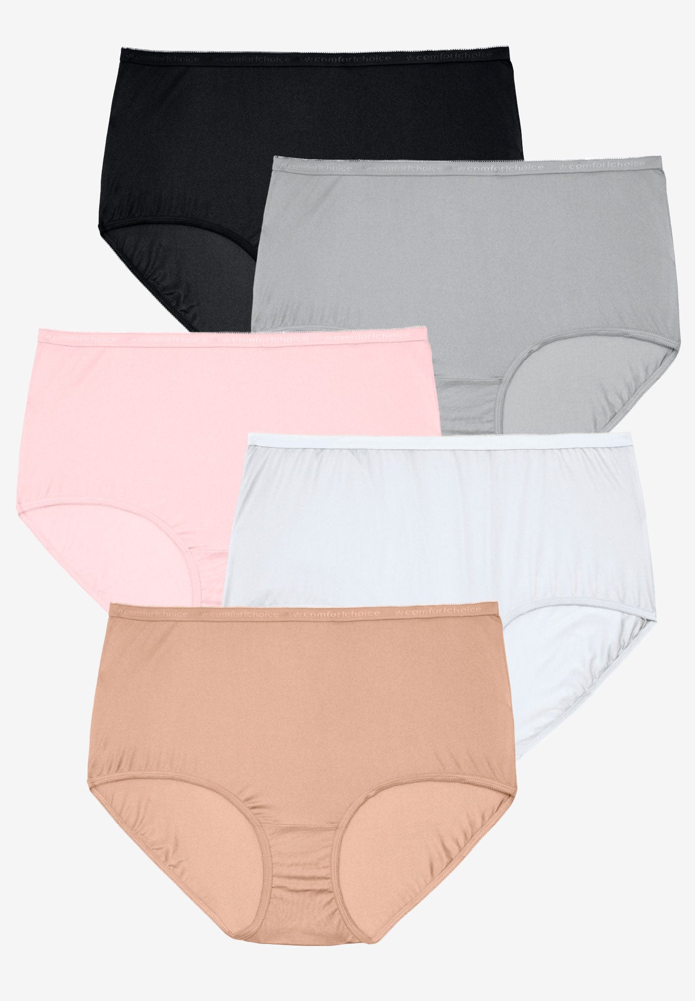 Cotton Brief 5 Pack Full Coverage Panties Basic Pack Catherines