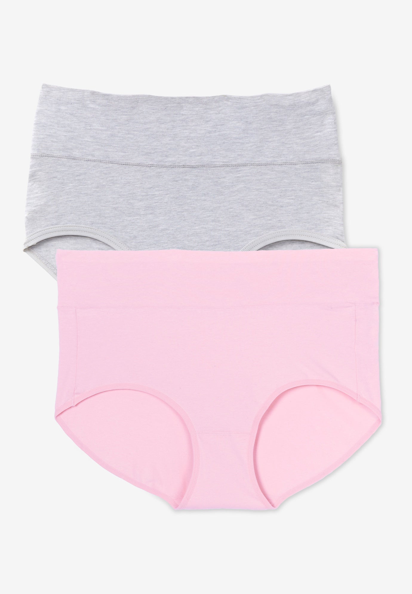 Cotton Spandex Comfort Waist Brief 2-Pack | Catherines